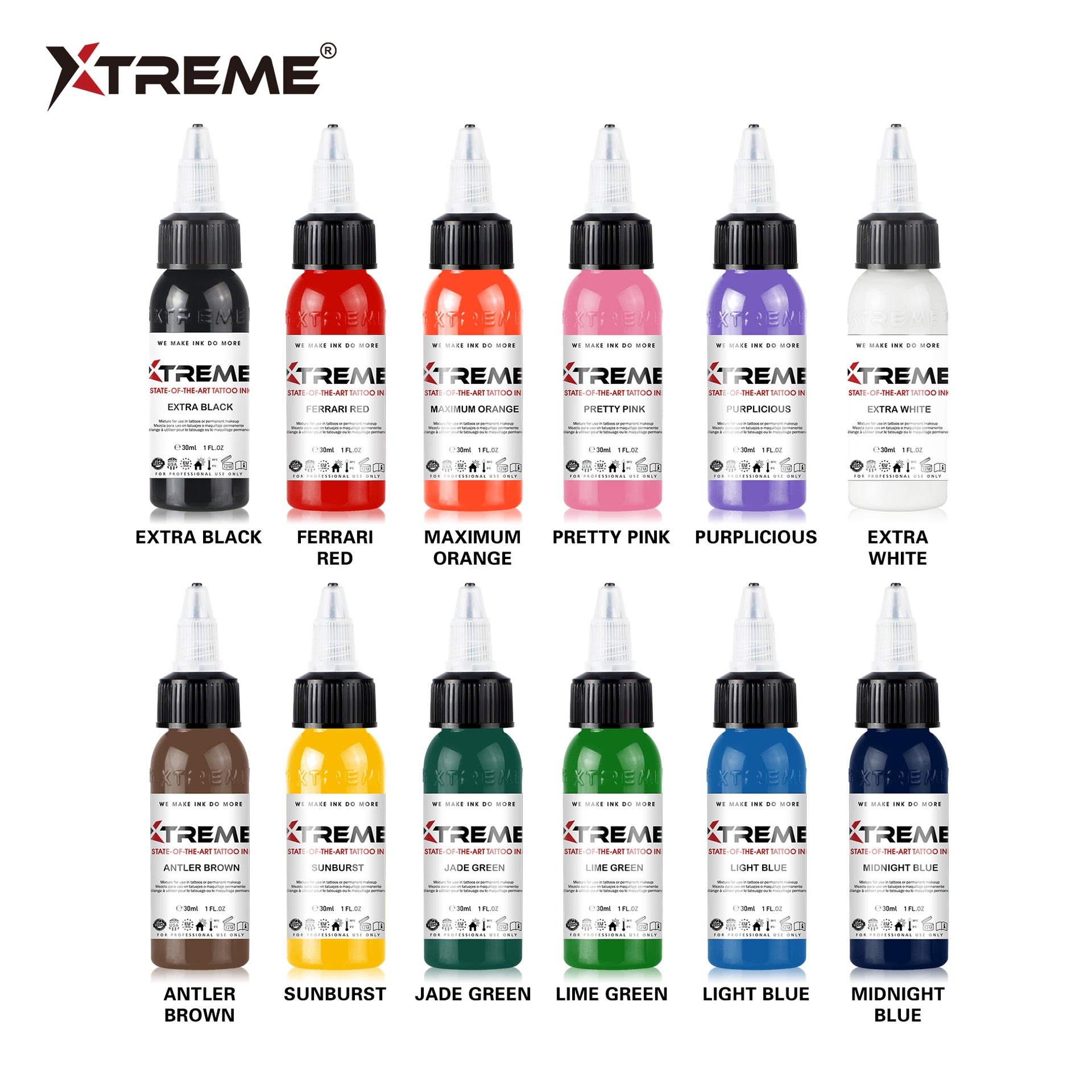 12 COLOR BASIC SET – Xtreme Inks