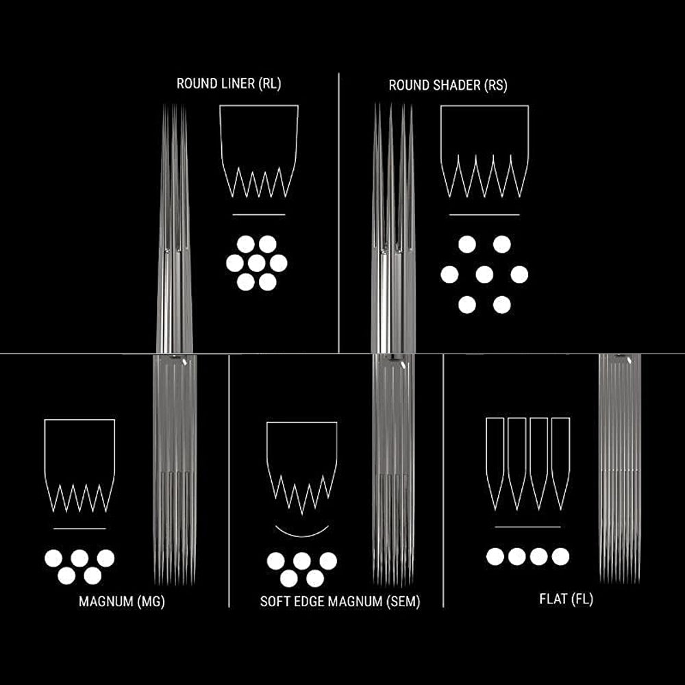 12# Magnum Shader & Curved Magnum (Medium Taper) - KWADRON CARTRIDGES ...